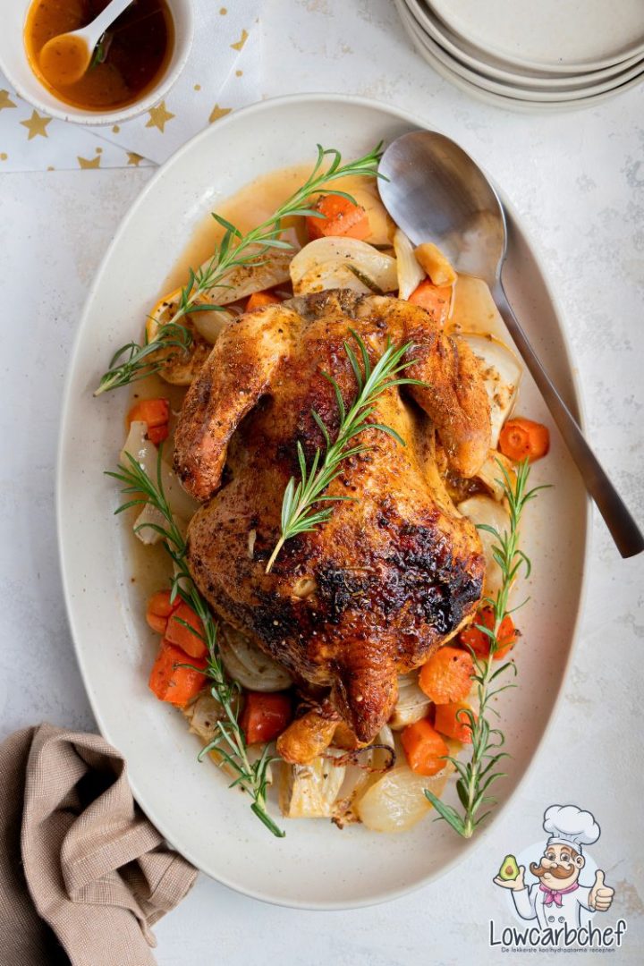 Hele kip uit de oven - Lowcarbchef.nl